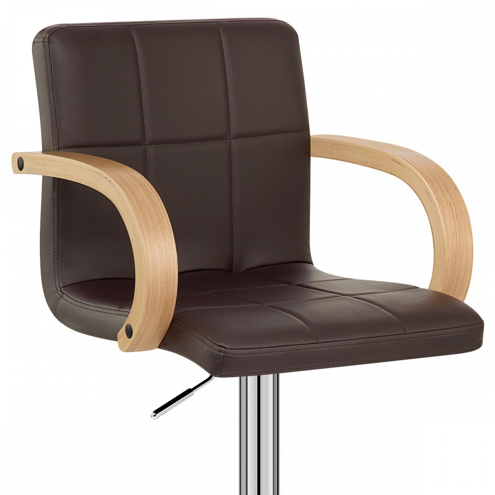 Barhocker Burton Eiche und Kunstleder - Barhockerwelt